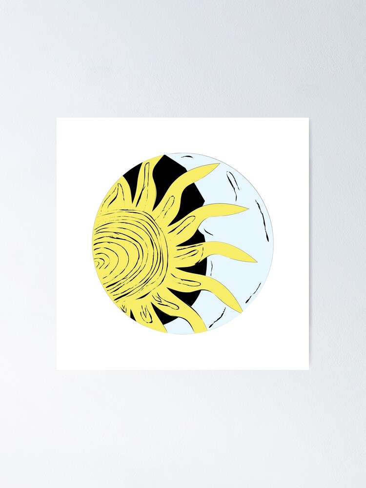 "Sun and moon hug" Poster for Sale by Jenmag | Redbubble