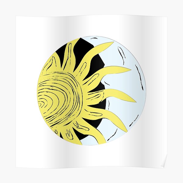 "Sun and moon hug" Poster for Sale by Jenmag | Redbubble