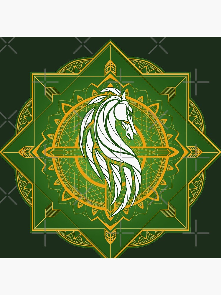 "Rider of Rohan (Heraldic Colours)" Pin for Sale by njonestees | Redbubble