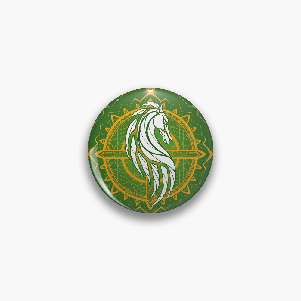 "Rider of Rohan (Heraldic Colours)" Pin for Sale by njonestees | Redbubble