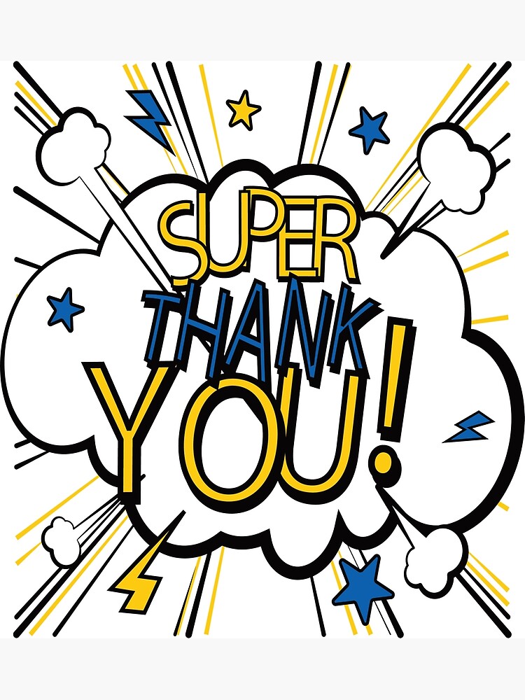 Poster for Sale mit "Super vielen Dank! Wolkenillustration, euklidisch ...