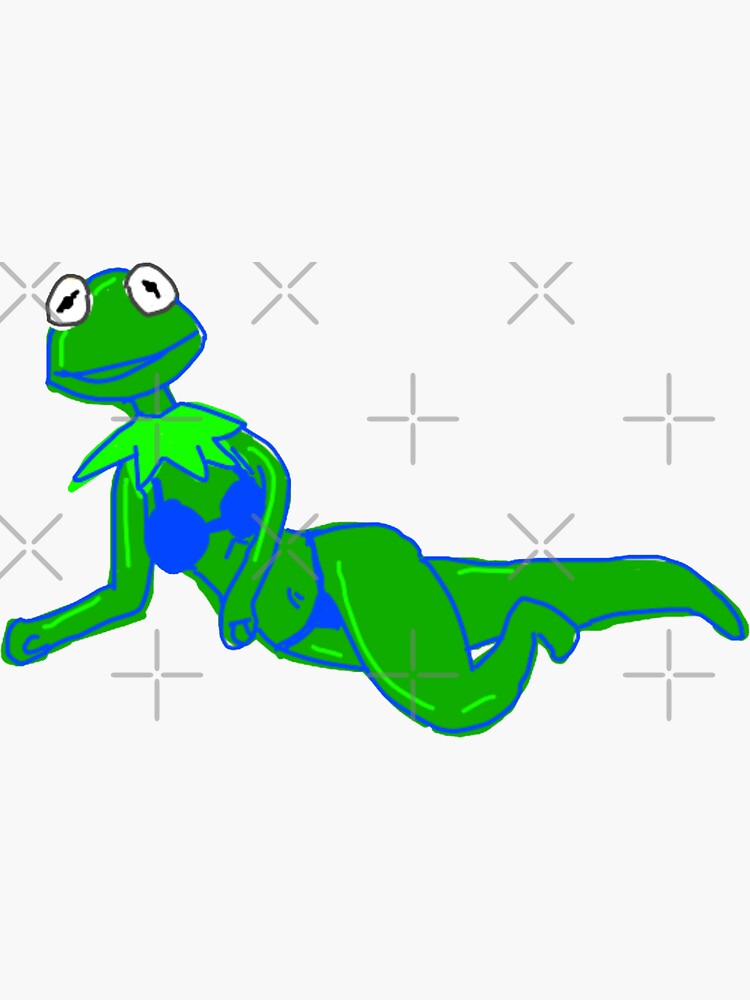 "Dank Kermit Drawing" Sticker for Sale by GarfieldsLitter | Redbubble