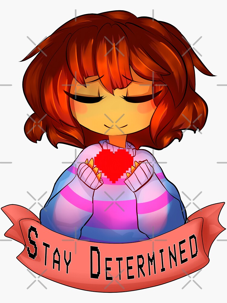 "Undertale - Stay Determined" Sticker for Sale by kieyRevange | Redbubble