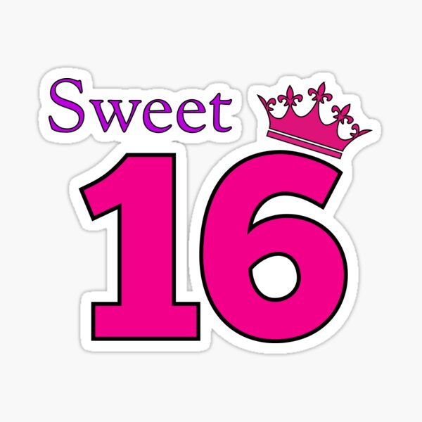 "Sweet 16" Sticker for Sale by MSA-42 | Redbubble