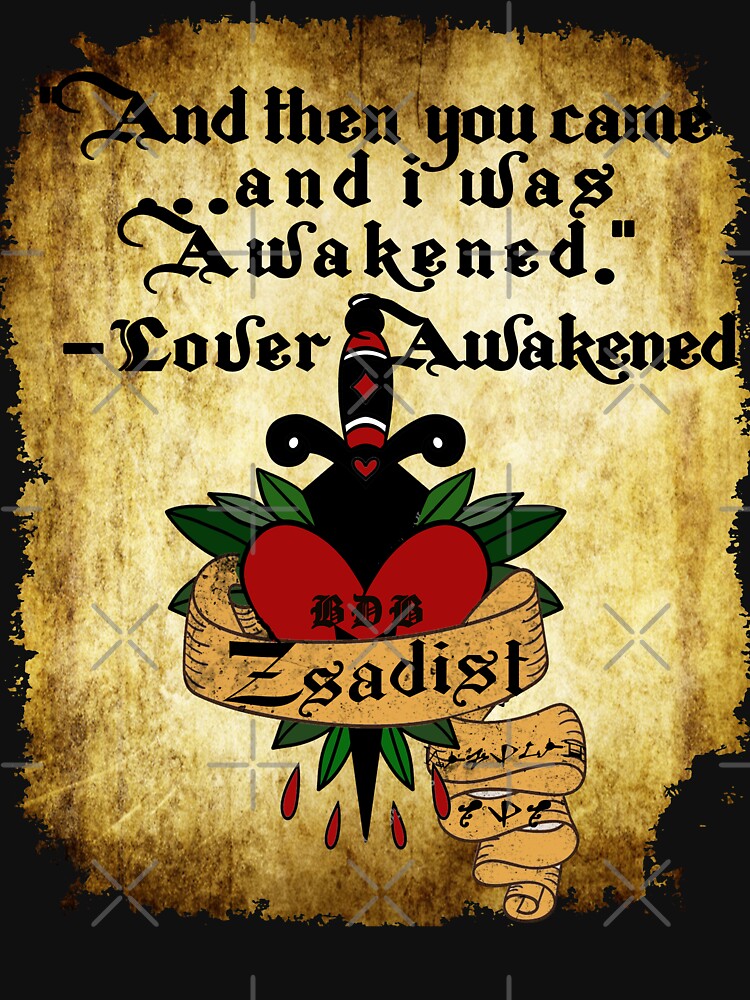 "black dagger brotherhood Zsadist quote Lover Awakened" T-shirt for ...