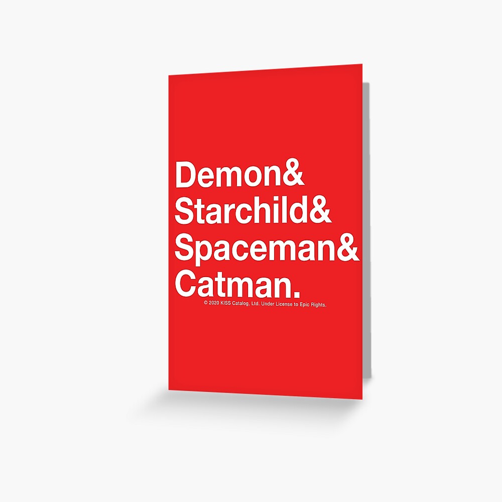"Demon & Starchild & Spaceman & Catman. - Kiss" Greeting Card by ...