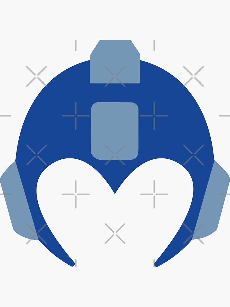 "Mega Man Helmet" Sticker for Sale by Slappers | Redbubble