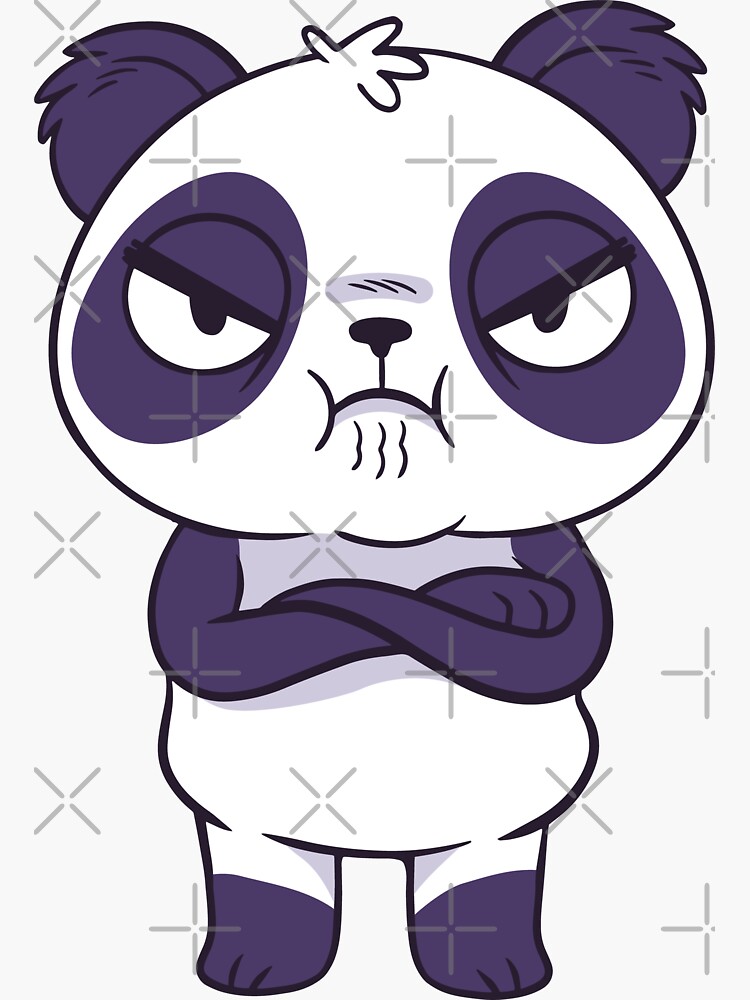 "Grumpy panda bear" Sticker by DerSenat | Redbubble