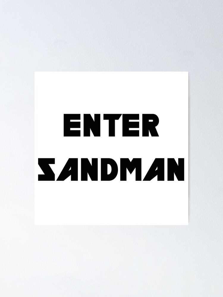 "enter sandman metallica" Poster for Sale by davescoobysti | Redbubble