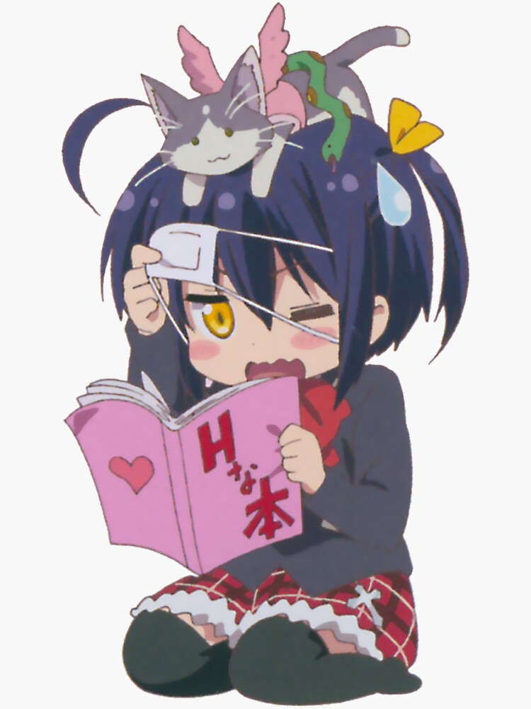 "Chuunibyou - Takanashi Rikka - Chibi" Sticker for Sale by AniSutekka ...