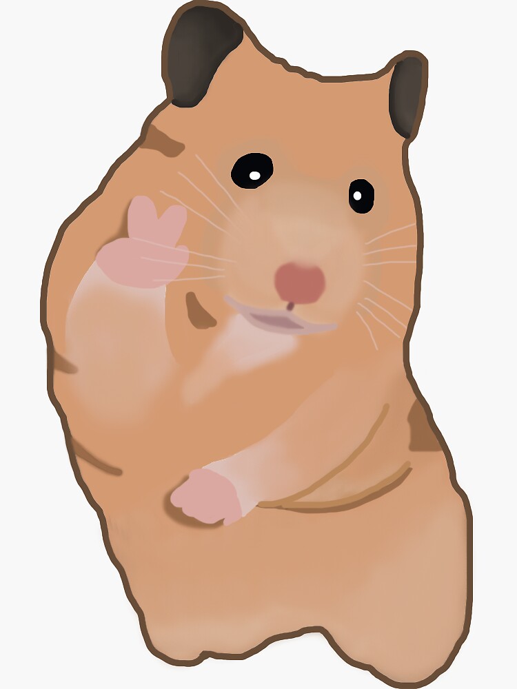 "peace sign hamster" Sticker by beeroll | Redbubble