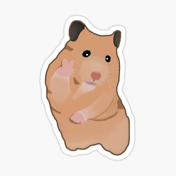"peace sign hamster" Sticker by beeroll | Redbubble