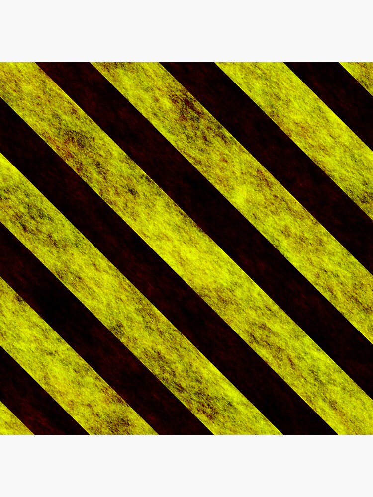 "Yellow and Black Grunge Hazard Stripes " Sticker for Sale by Sybille ...
