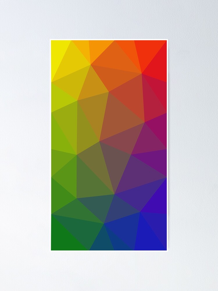 "Polygon multi-color art" Poster for Sale by Boonyen0808 | Redbubble