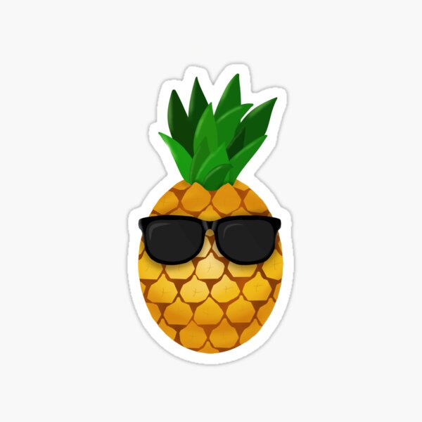"Cool Fineapple the Pineapple" Sticker for Sale by DrawAHrt | Redbubble