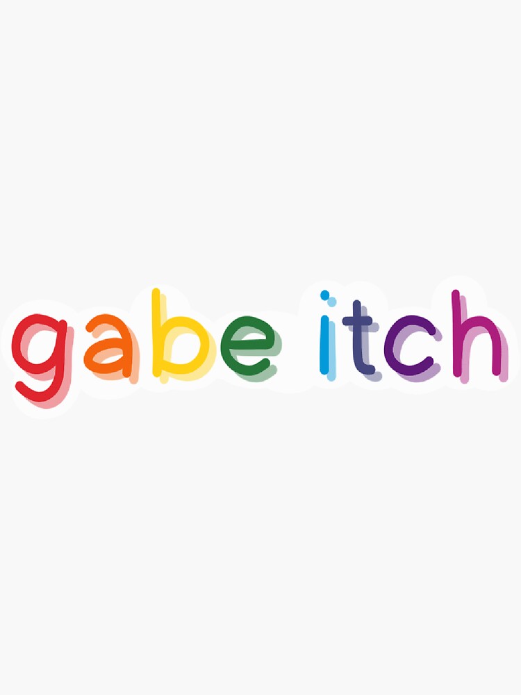 "Gabe itch sticker" Sticker for Sale by therealpretzel | Redbubble