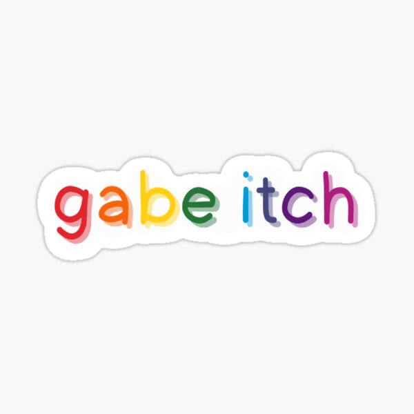 "Gabe itch sticker" Sticker for Sale by therealpretzel | Redbubble