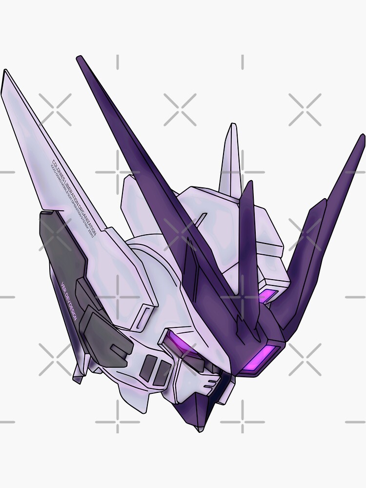 "Wing Zero Custom Gundam XXXG-00W0 Head (Violet Color)" Sticker for ...