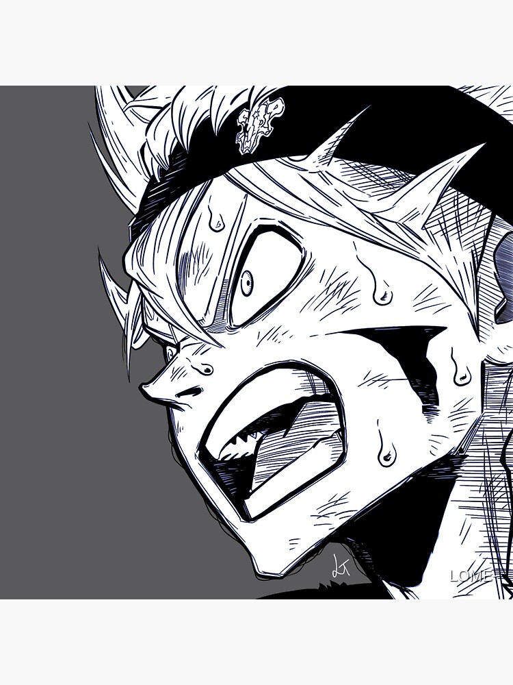 "Black Clover - Asta" Sticker for Sale by LOME- | Redbubble