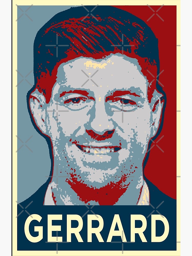 "Steven Gerrard Portrait Artwork" Framed Art Print by oliverkunovski ...
