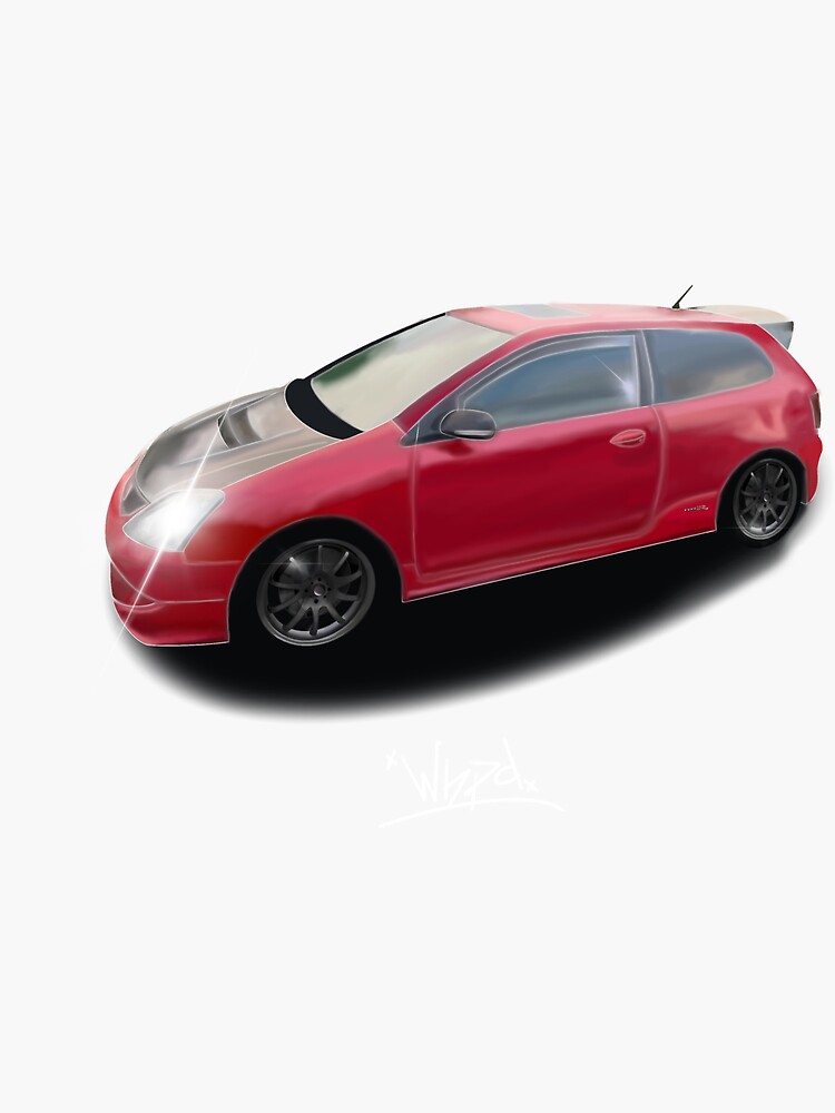 "EP3 Honda civic Type R" Sticker for Sale by jxrdy-p | Redbubble
