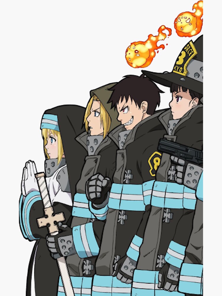 "Fire force" Sticker by xPalkia | Redbubble