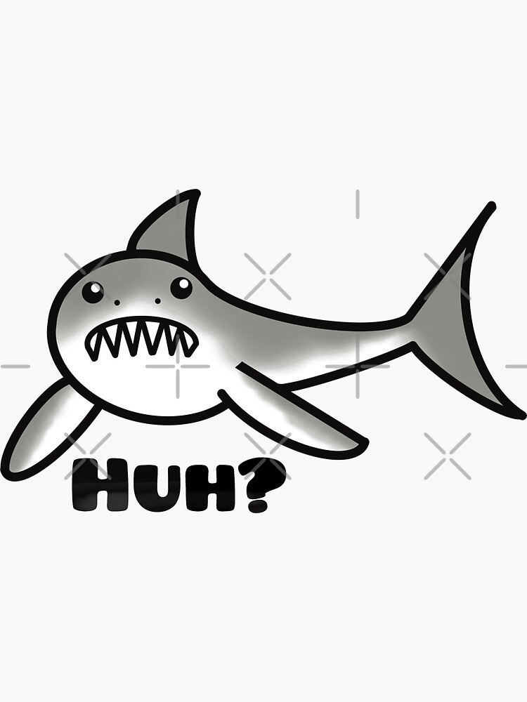"Goofy Shark" Sticker by Funful | Redbubble