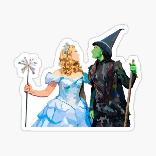 "elphaba and glinda" Sticker for Sale by erin-melanie | Redbubble