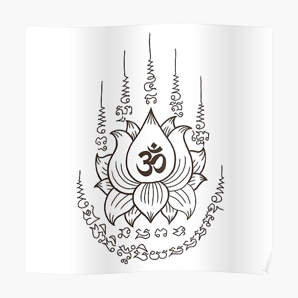 "Sak Yant Tattoo" Poster for Sale by bikibaam1 | Redbubble
