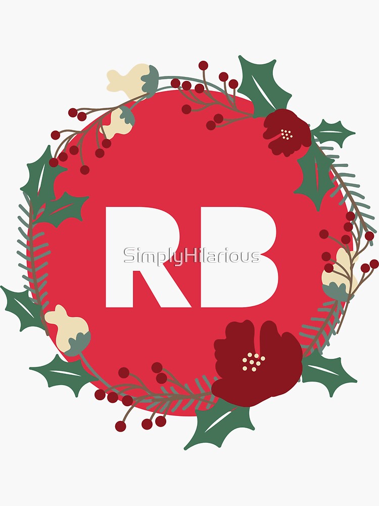 "RedBubble flower ring wreath logo" Sticker for Sale by SimplyHilarious ...
