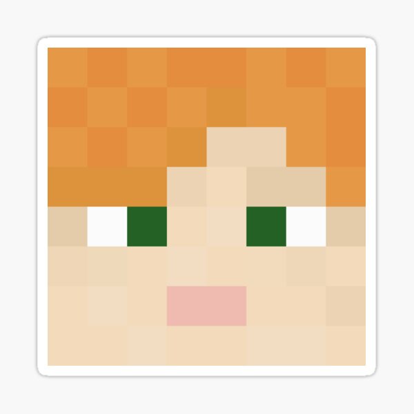 "Minecraft Alex Face" Sticker for Sale by dwebble | Redbubble