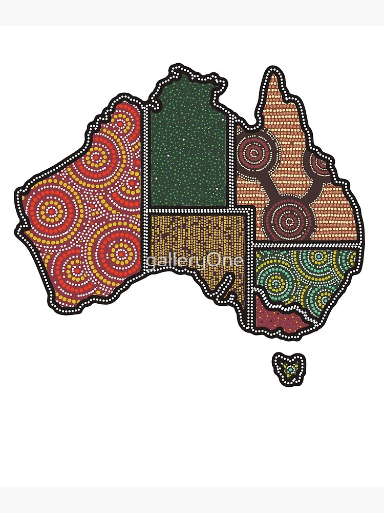 "Australian Aboriginal Art Map Of Australia" Art Print by galleryOne ...