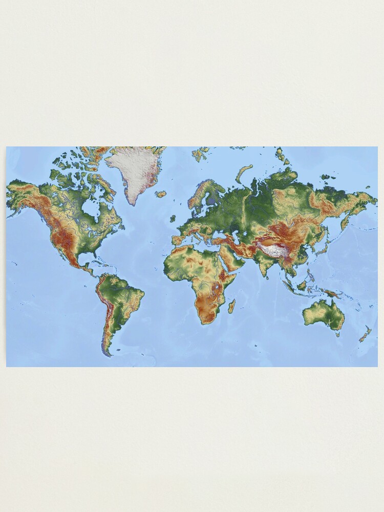"Map of the world without UK" Photographic Print by Goath | Redbubble