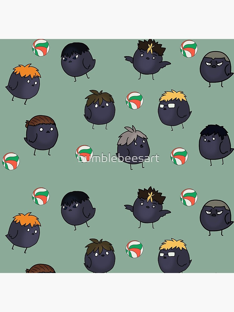 "haikyuu!! baby raven crows karasuno" Throw Pillow for Sale by ...