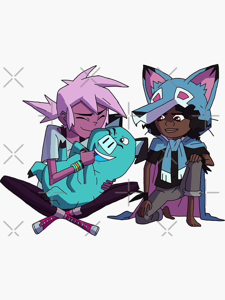 "Kipo, Wolf & Mandu - Kipo And The Age Of Wonderbeasts" Sticker for ...