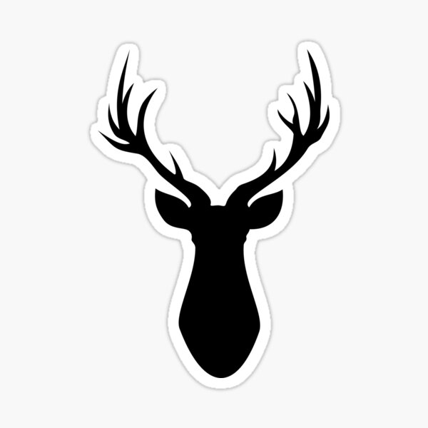 "Stag (Black)" Sticker by TheWillsProject | Redbubble
