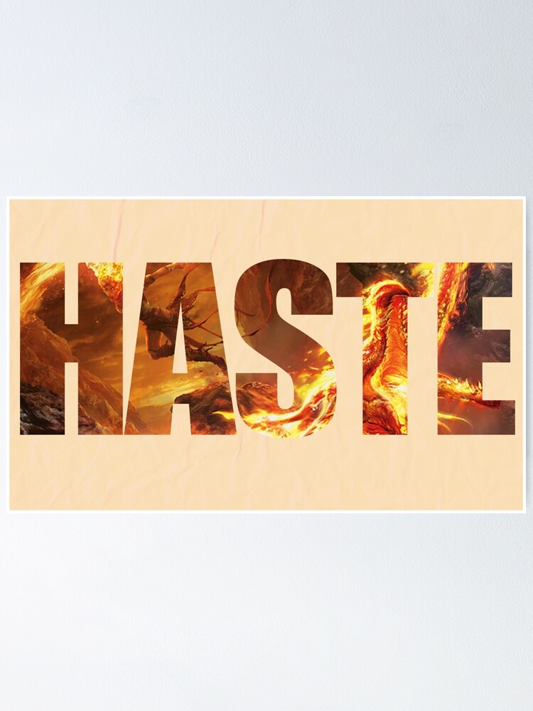 "Haste" Poster for Sale by gregularg | Redbubble