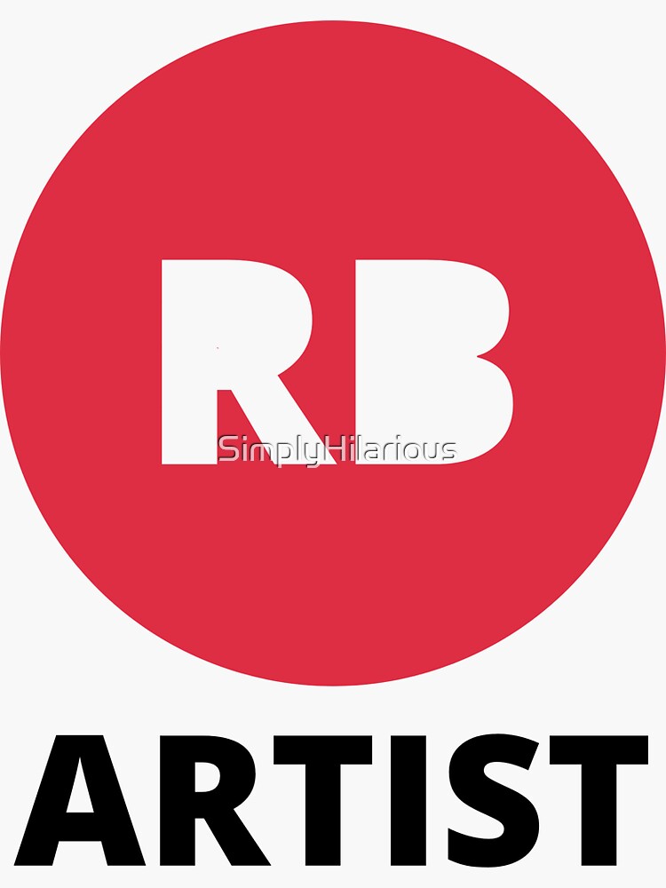"RedBubble artist Redbubble Logo" Sticker for Sale by SimplyHilarious ...