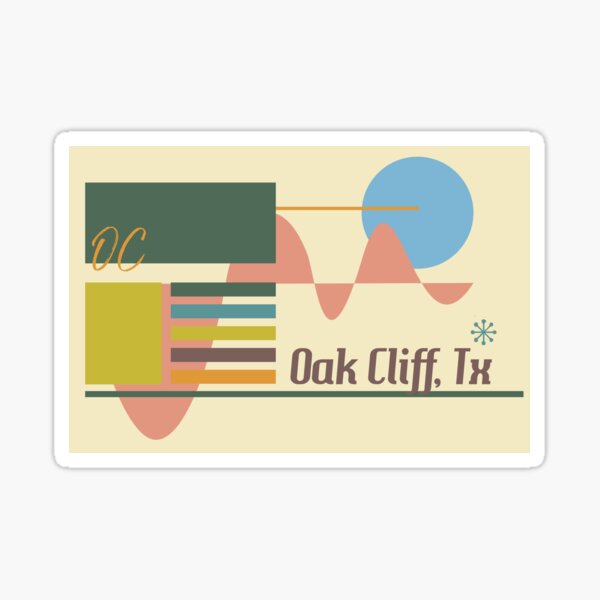 "Mid Century Modern Oak Cliff Tx" Sticker for Sale by Tylerchri | Redbubble