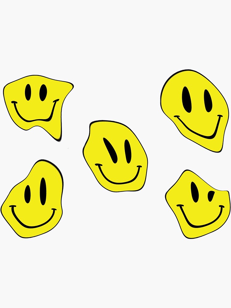 "melting smile" Sticker by bianusiek | Redbubble