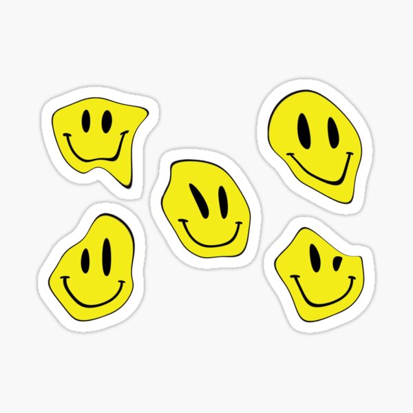 "melting smile" Sticker by bianusiek | Redbubble