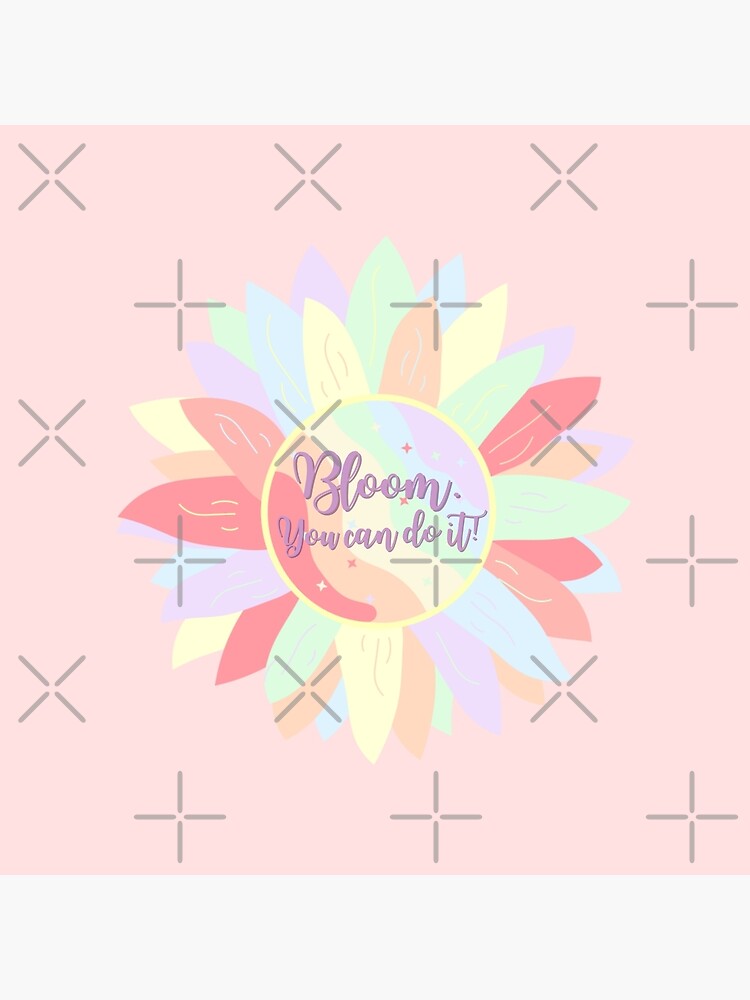 "Cute Pastel Rainbow Sunflower Motivational" Poster by twicetrader ...