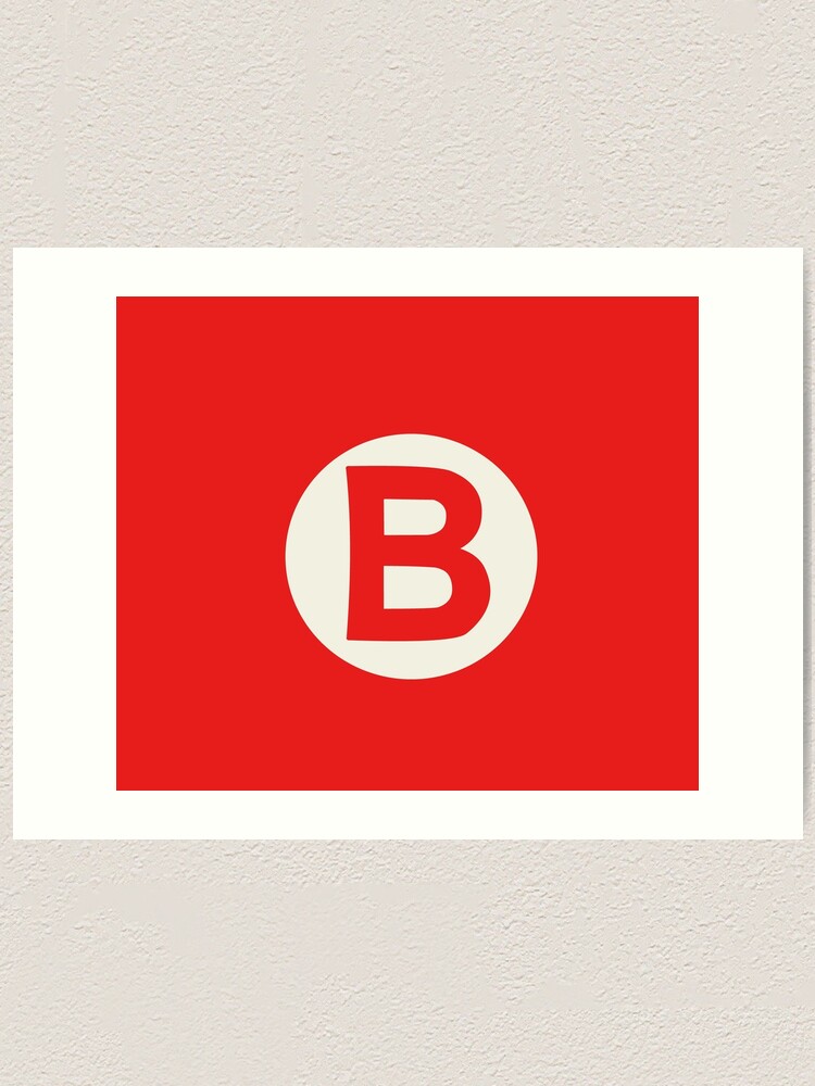"letter b red" Art Print for Sale by ZiphGames | Redbubble