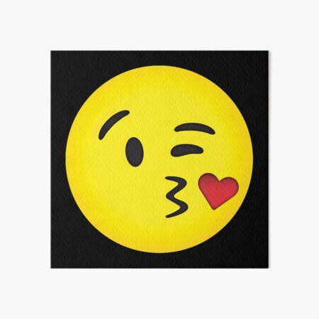"Kiss / Kissy Emoji Face Emoticon Blow me a Kiss Funny Wink Texting ...