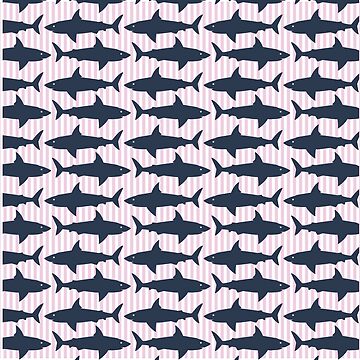 "Sharks On Pinstripes" Graphic T-Shirt for Sale by SharksOnShore ...