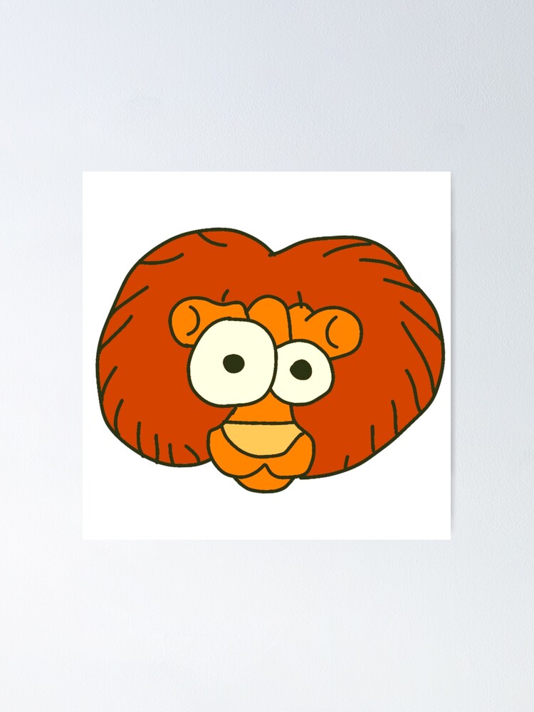 "Funny lion face" Poster for Sale by Antiope33 | Redbubble