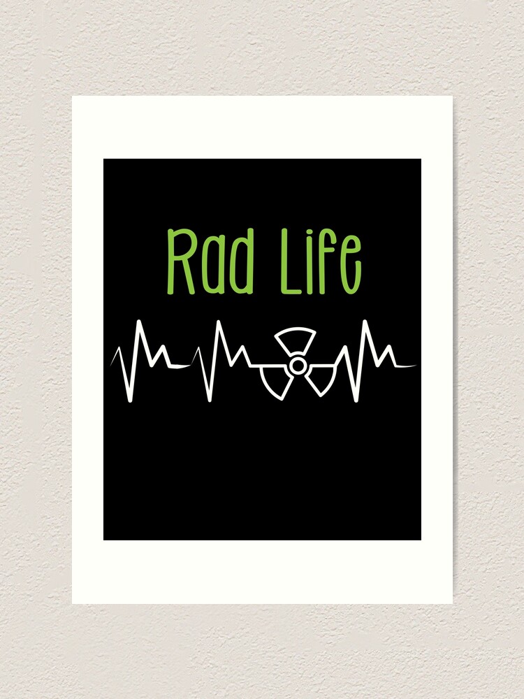 "Rad Life Radiology EKG Heartbeat" Art Print by GriffsGraphix | Redbubble