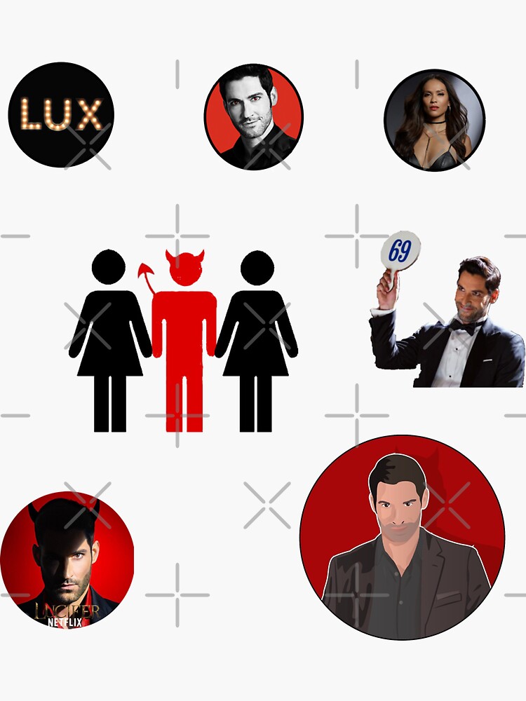 "Lucifer stickers collection" Sticker by amaborkowska | Redbubble