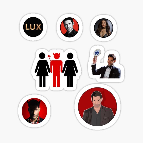 "Lucifer stickers collection" Sticker by amaborkowska | Redbubble