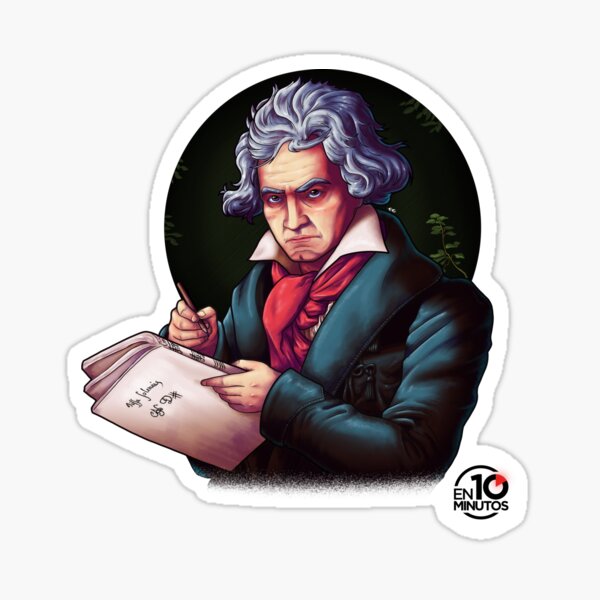 "Beethoven 2020, special 250 anniversary + logo en10minutos" Sticker ...